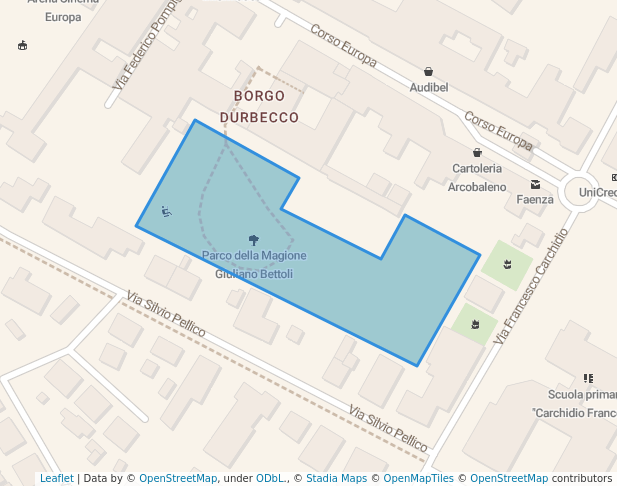 Parco della Magione Giuliano Bettoli in Faenza | Map and Routes