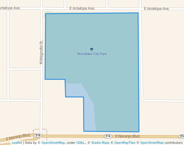 Woodlake City Park in Woodlake | Map and Routes