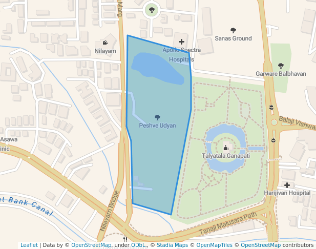 Peshve Udyan in Pune | Map and Routes