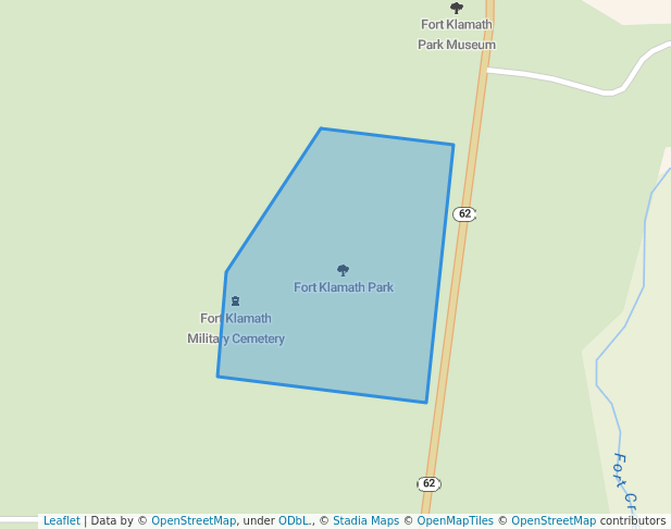 Fort Klamath Park in Chiloquin | Map and Routes