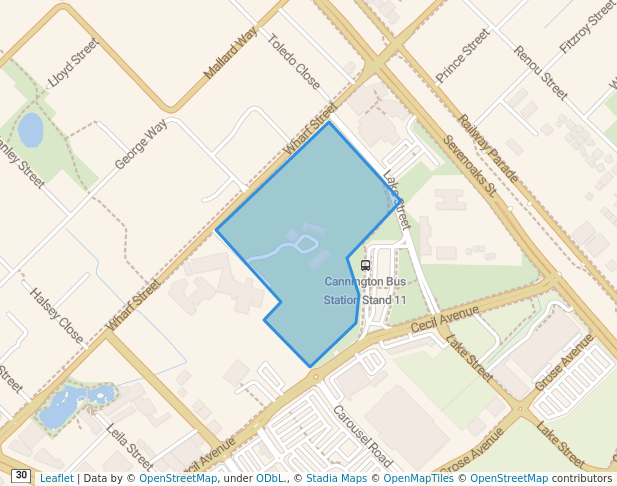 Coker Park in Cannington | Map and Routes