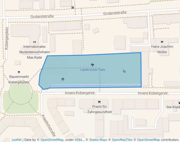 Carett'scher Park in Nürnberg | Map and Routes