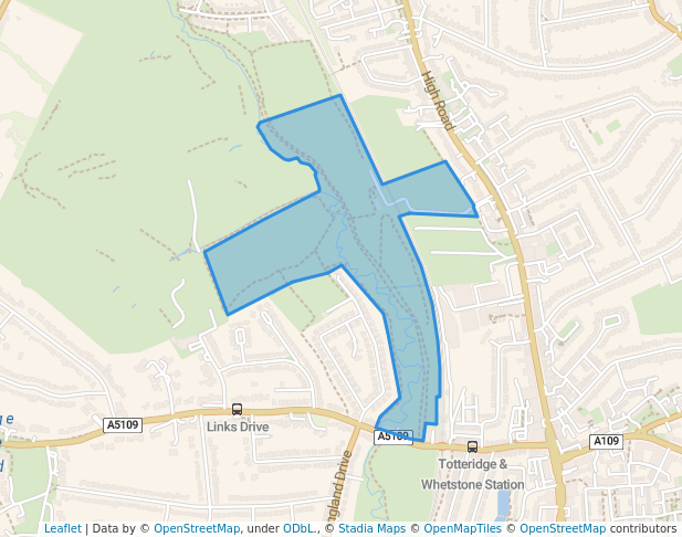 Brook Farm Open Space in London | Map and Routes