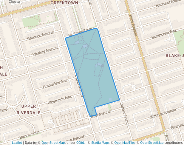 Withrow Park in Toronto | Map and Routes