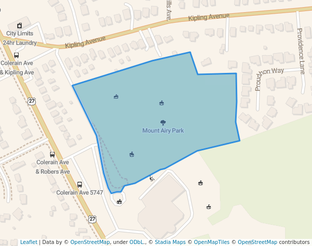 Mount Airy Park in Cincinnati | Map and Routes