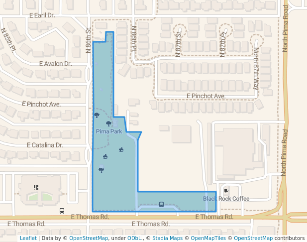 Pima Park in Scottsdale | Map and Routes