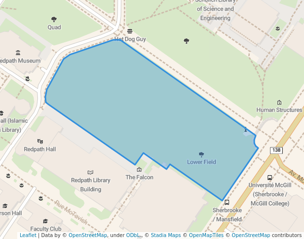 Lower Field in Montréal | Map and Routes
