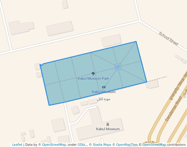Kabul Museum Park in Kabol | Map and Routes