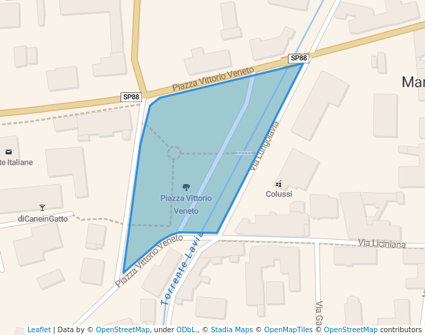 Piazza Vittorio Veneto in Martignacco | Map and Routes