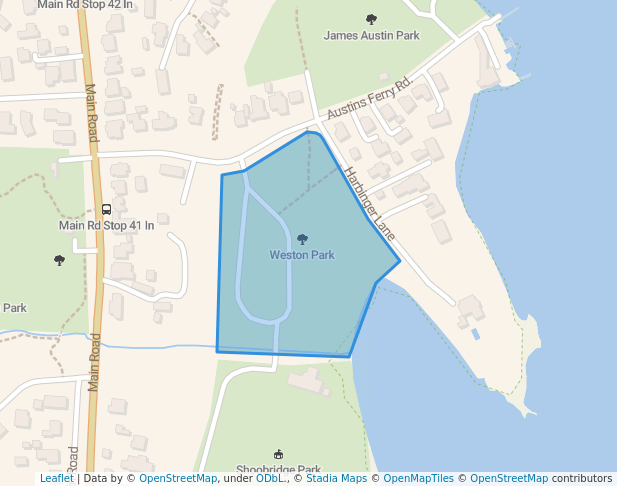 Weston Park in Austins Ferry | Map and Routes