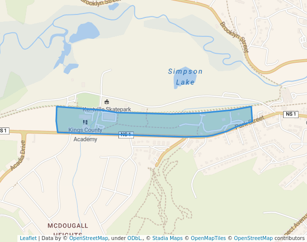 Memorial Park in Kentville | Map and Routes