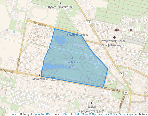 Park Miejski im. Franciszka Kachla in Bytom | Map and Routes