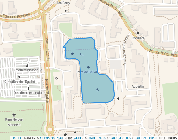 Parc de Bel Air 1 in Saint-Priest | Map and Routes