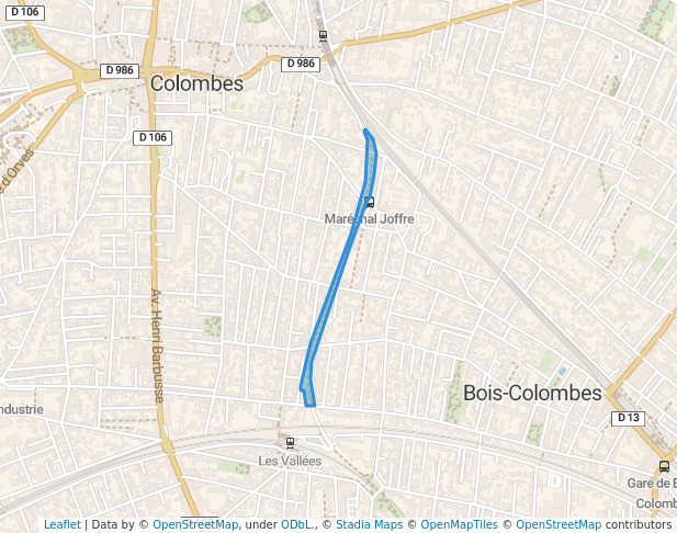 La coulée verte in Colombes | Map and Routes