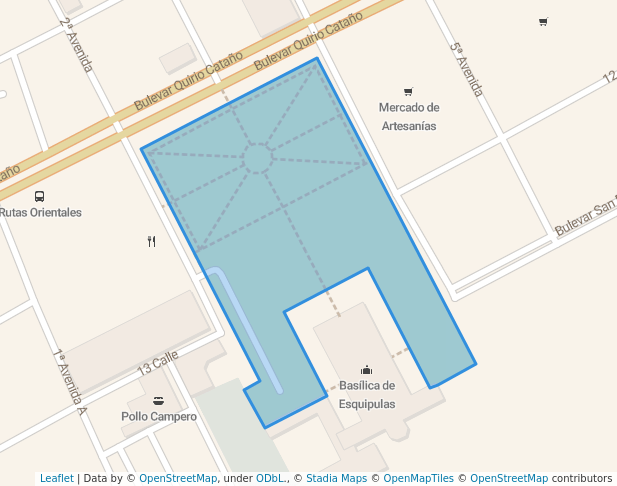 Parque de la Basílica de Esquipulas in Esquipulas | Map and Routes