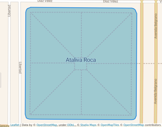 Plaza Central in Ataliva Roca | Map and Routes