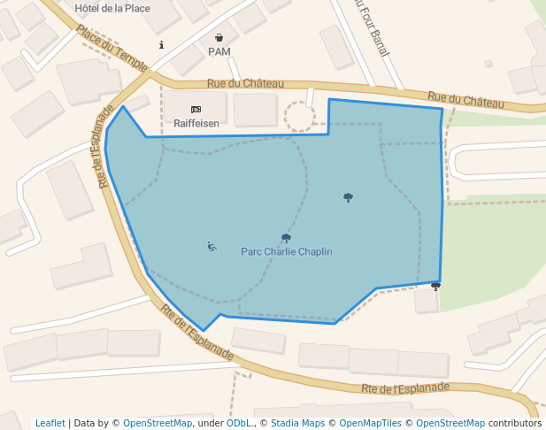 Parc Charlie Chaplin in Corsier-sur-Vevey | Map and Routes