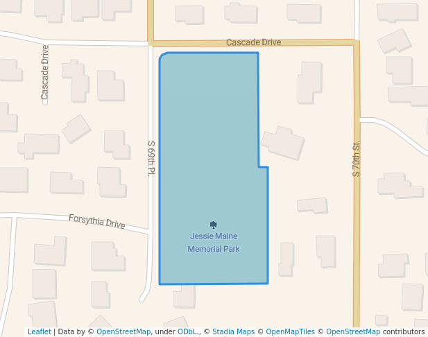 Jessie Maine Memorial Park in Springfield | Map and Routes