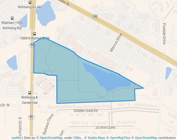 Centennial Park in Addison | Map and Routes