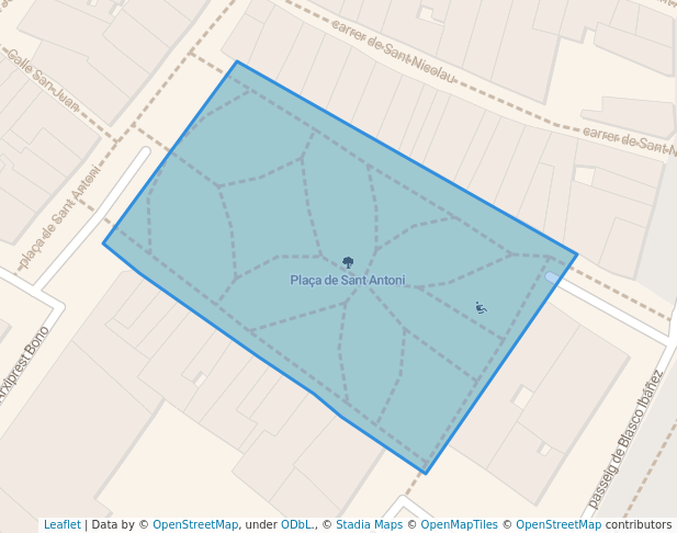 Plaça de Sant Antoni in Vinaròs | Map and Routes