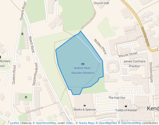 Nobles Rest in Kendal | Map and Routes