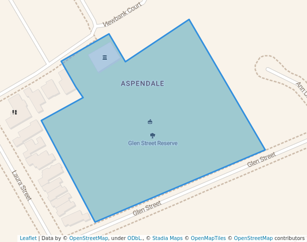 Glen Street Reserve in Aspendale | Map and Routes