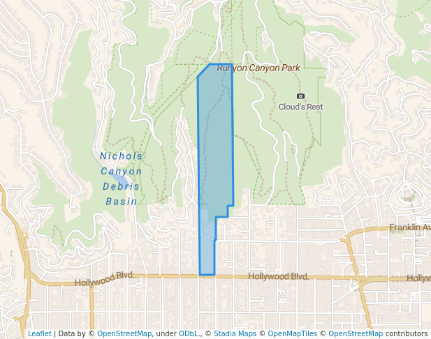 Wattles Garden Park in Los Angeles | Map and Routes