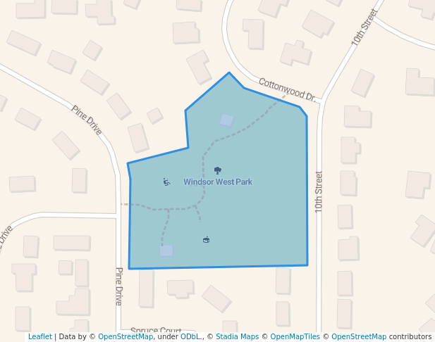 Windsor West Park in Windsor | Map and Routes