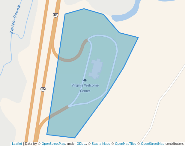 Virginia Welcome Center in Bracey | Map and Routes