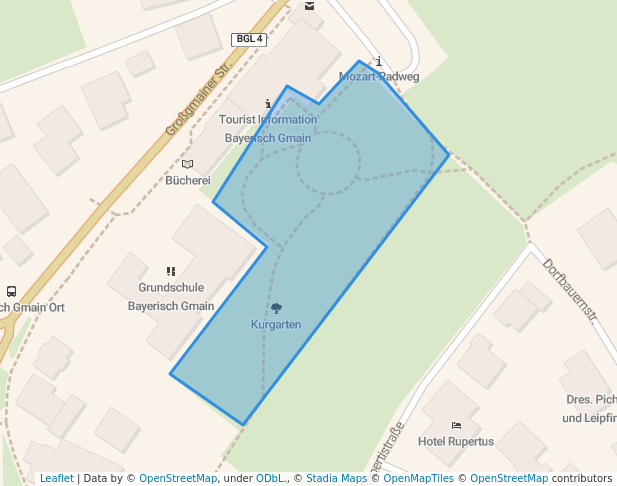 Kurgarten in Bayerisch Gmain | Map and Routes