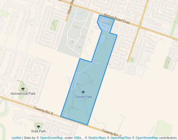 Turner Park in Hamilton | Map and Routes