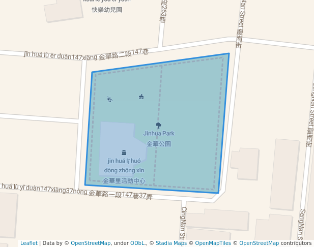 Jinhua Park in Tainan | Map and Routes