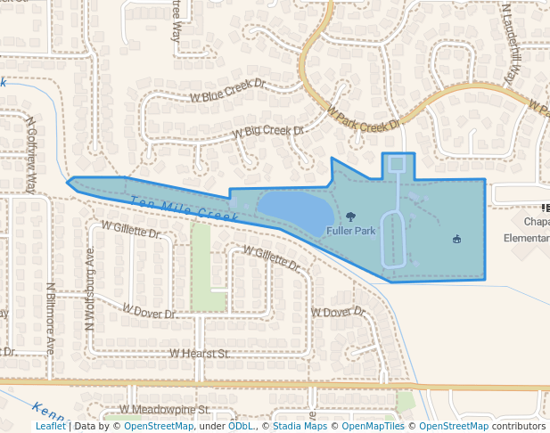 Fuller Park in Meridian | Map and Routes
