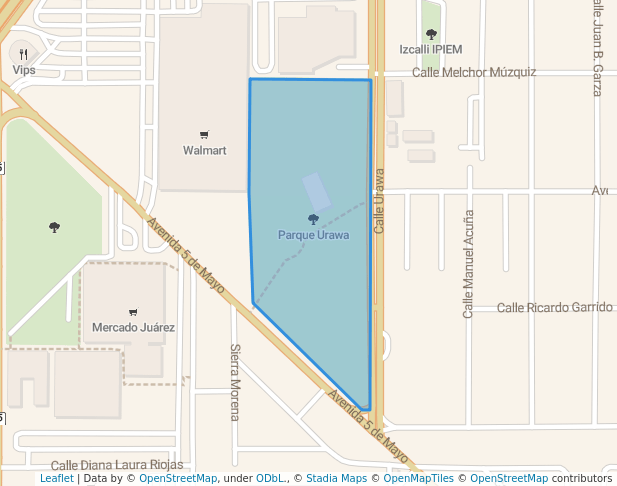 Parque Urawa in Toluca de Lerdo | Map and Routes