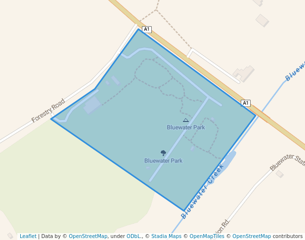 Bluewater Park in Bluewater | Map and Routes