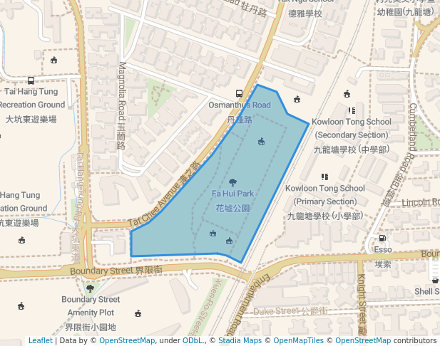Fa Hui Park in Hong Kong | Map and Routes