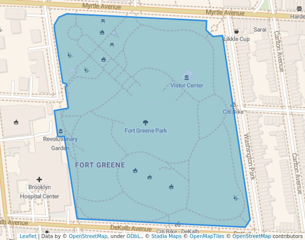 Fort Greene Park in New York | Map and Routes
