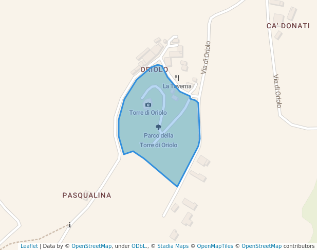 Parco della Torre di Oriolo in Oriolo dei Fichi | Map and Routes