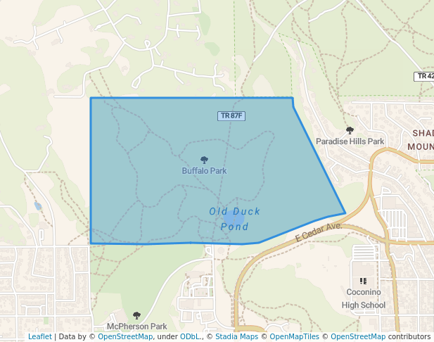 Buffalo Park in Flagstaff | Map and Routes