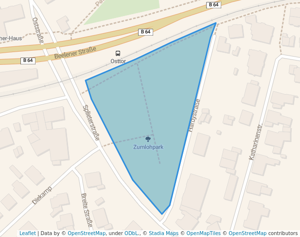 Zumlohpark in Warendorf | Map and Routes