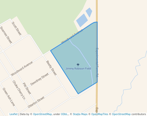 Jimmy Robison Field in Indian Head | Map and Routes