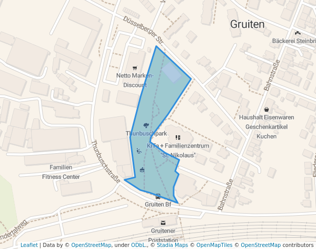 Thunbuschpark in Haan | Map and Routes