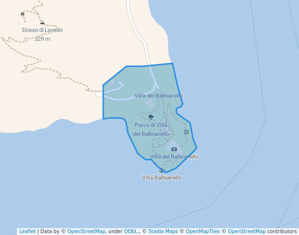 Parco di Villa del Balbianello in Lenno | Map and Routes