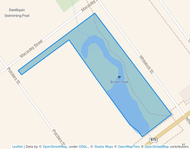 Brown Park in Deniliquin | Map and Routes