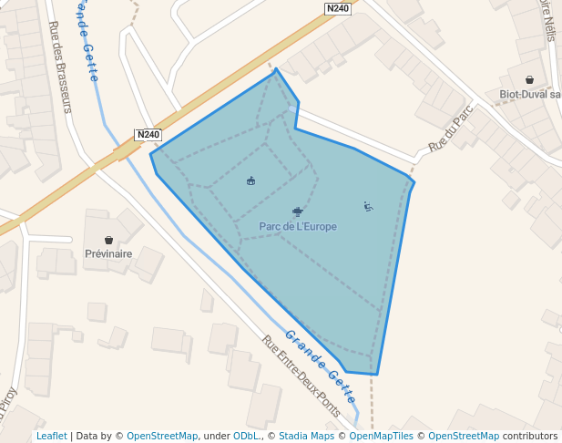 Parc de L'Europe in Jodoigne | Map and Routes