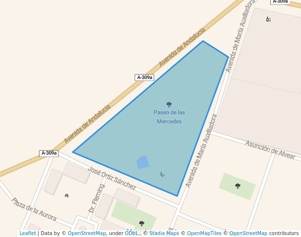 Paseo de las Mercedes in Montilla | Map and Routes