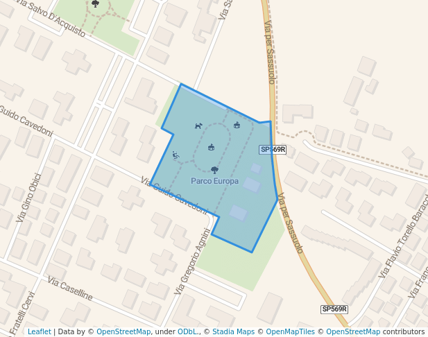 Parco Europa in Vignola | Map and Routes
