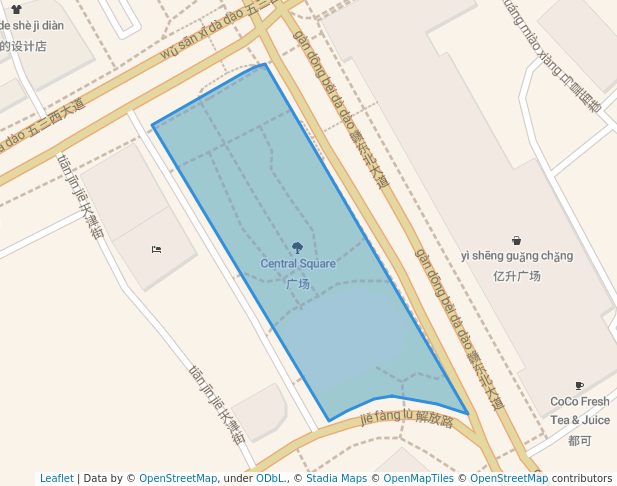 Central Square in Shang Rao Shi | Map and Routes