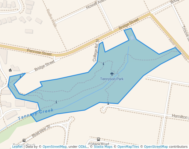 Tennyson Park in Lane Cove | Map and Routes