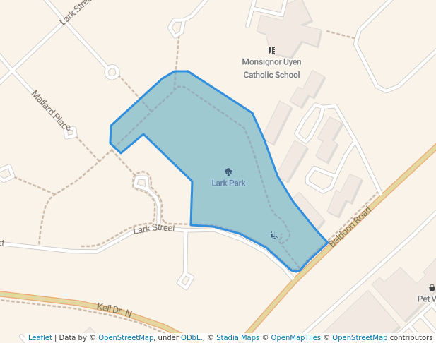 Lark Park in Chatham | Map and Routes